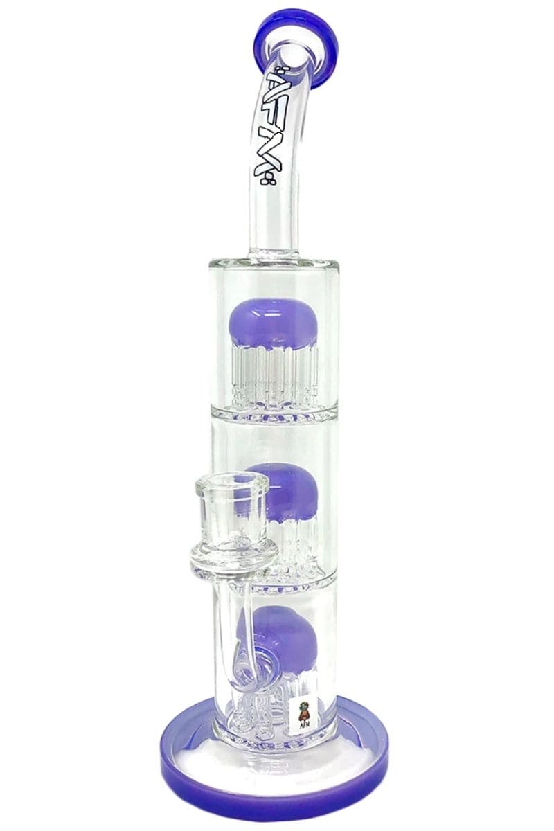 AFM 11" Triple Tree Perc Dab Rig | 3 Filtered Bong | KING's Pipe