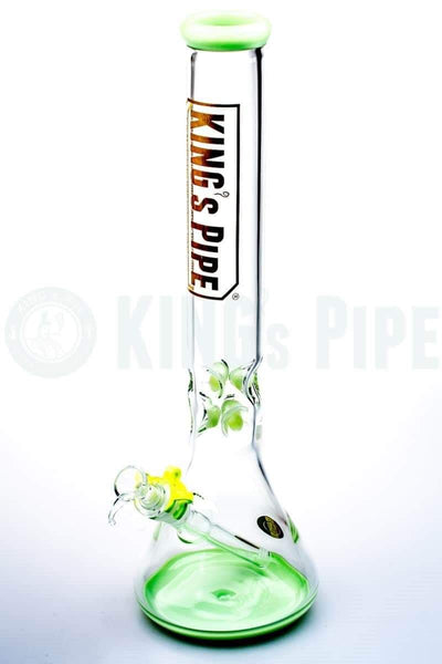 16 Inch Beaker Water Bong with Lime | KING's Pipe Glass