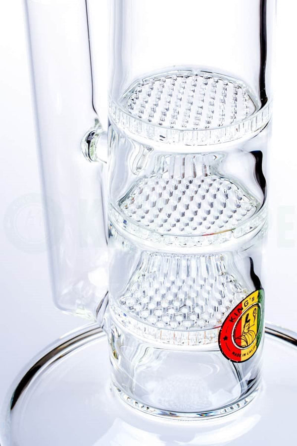 18 Inch Triple Honeycomb Water Pipe (US MADE) | KING's Pipe Glass