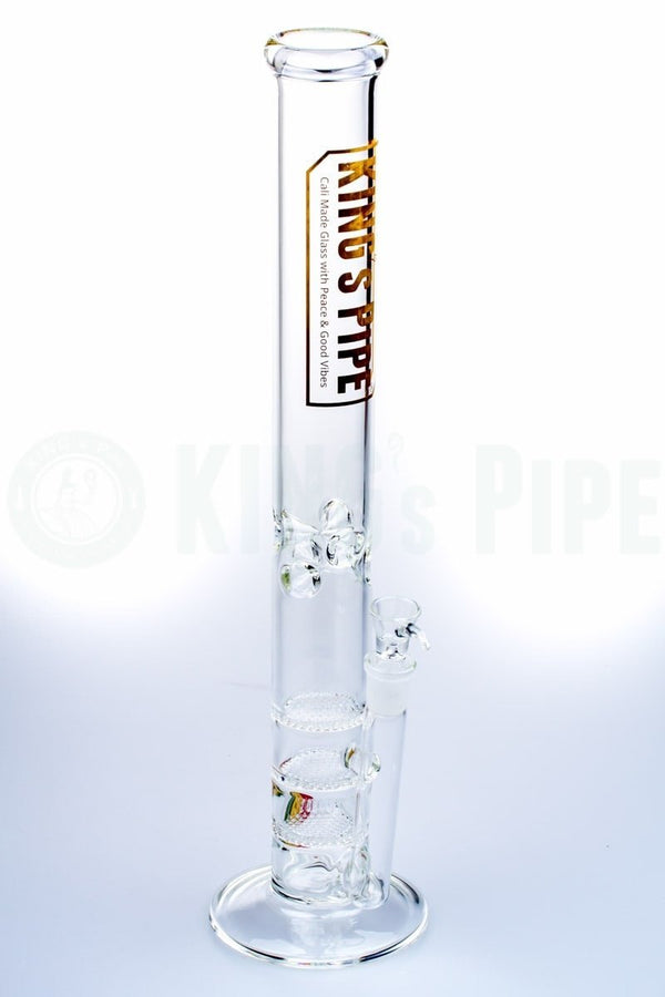 18 Inch Triple Honeycomb Water Pipe (US MADE) | KING's Pipe Glass